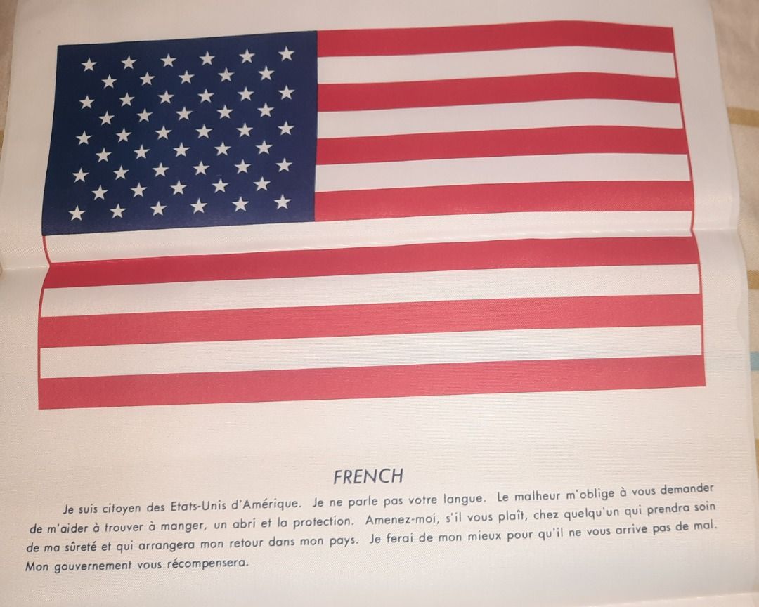 1961 USAF Blood Chit Survival Cloth for Southern Europe, Everything ...