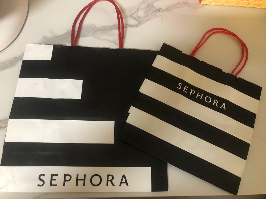 2x SEPHORA paper bags, Luxury, Accessories on Carousell