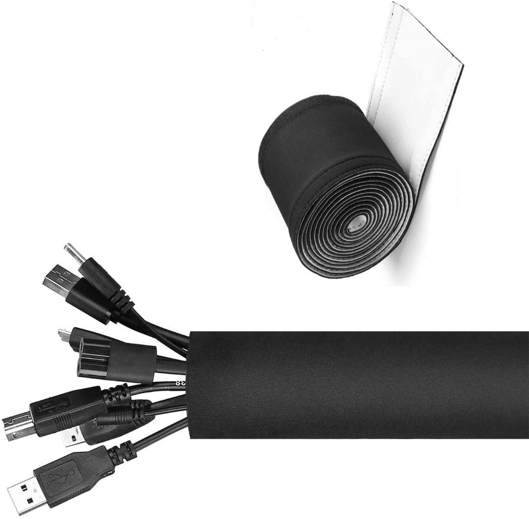 實體店鋪 (限今日特價$118)3m Cable Management Sleeve, Cuttable Neoprene Cord ...