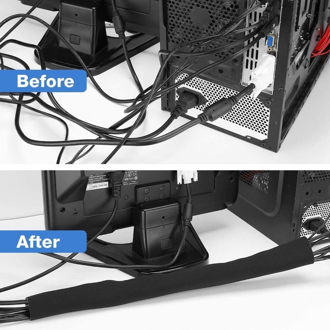 實體店鋪 (限今日特價$118)3m Cable Management Sleeve, Cuttable Neoprene Cord ...