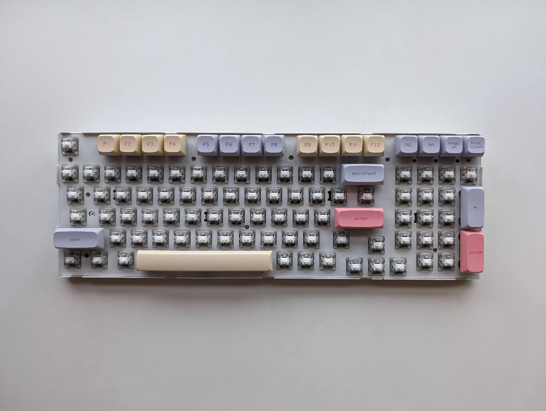 96% Custom Mechanical Keyboard (Candyfloss1411) - Fully Modded Tri Mode ...