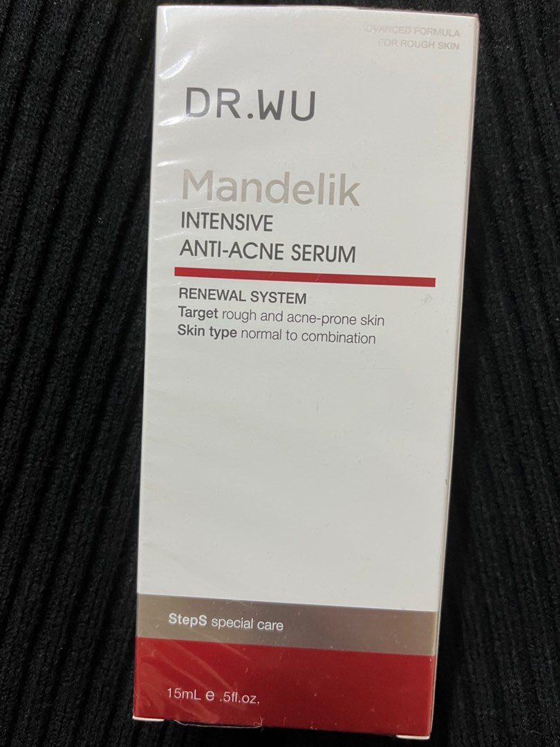 全新 Dr Wu 杏仁酸淨痘精華15 ml 成份請看圖 intensive anti acne serum, 美容＆個人護理, 健康及美容 - 皮膚護理, 面部 - 面部護理 - Carousell