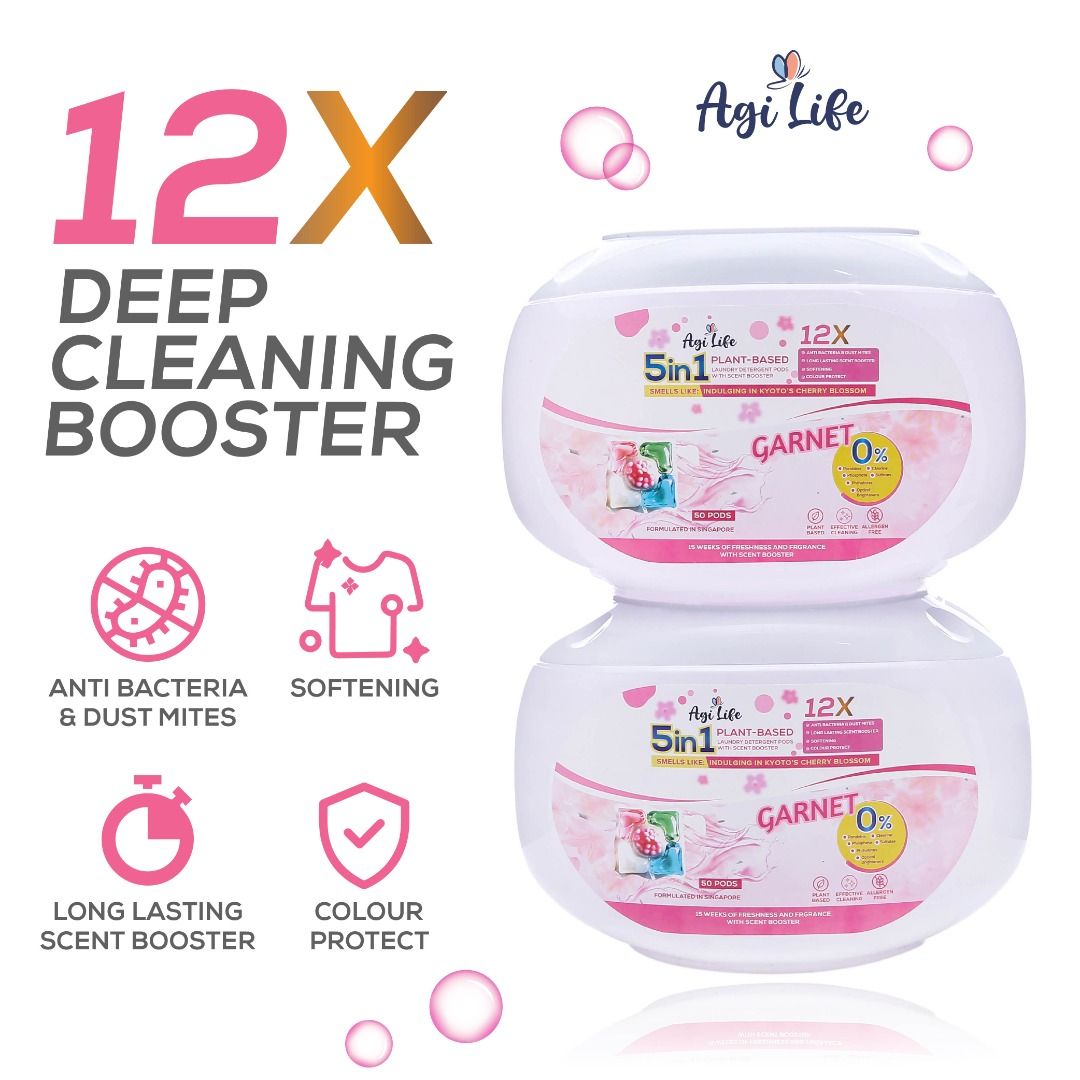 [AgiLife] 100 pods - 5in1 Plant-Based Laundry Capsule With Scent ...