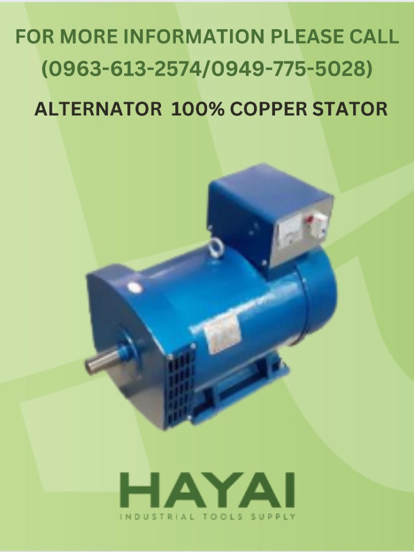 ALTERNATOR 100% COPPER STATOR, Commercial & Industrial, Construction ...