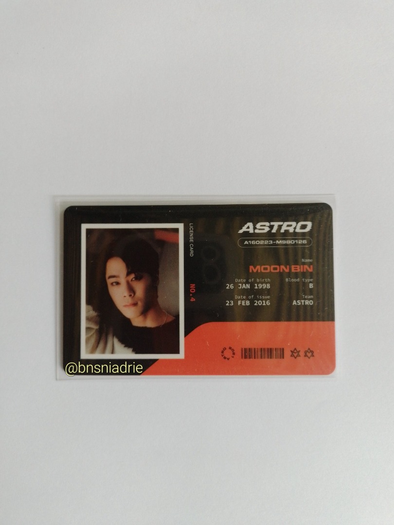 ASTRO MOONBIN PHOTOCARD (2021 SEASONS GREETINGS/SG LICENSE PC), Hobbies ...
