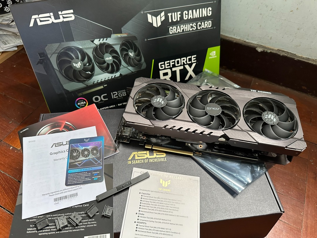 ASUS TUF Gaming RTX3060 OC 12G [有 保,單,盒], 電腦＆科技, 電腦周邊及配件, 電腦周邊產品 - Carousell