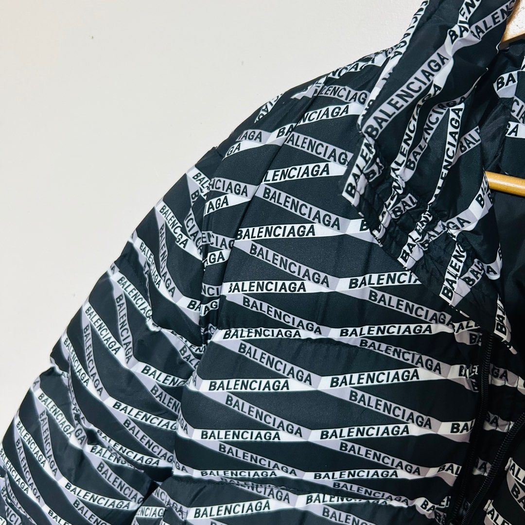 Balenciaga Monogram Puffer Jacket, Luxury, Apparel on Carousell