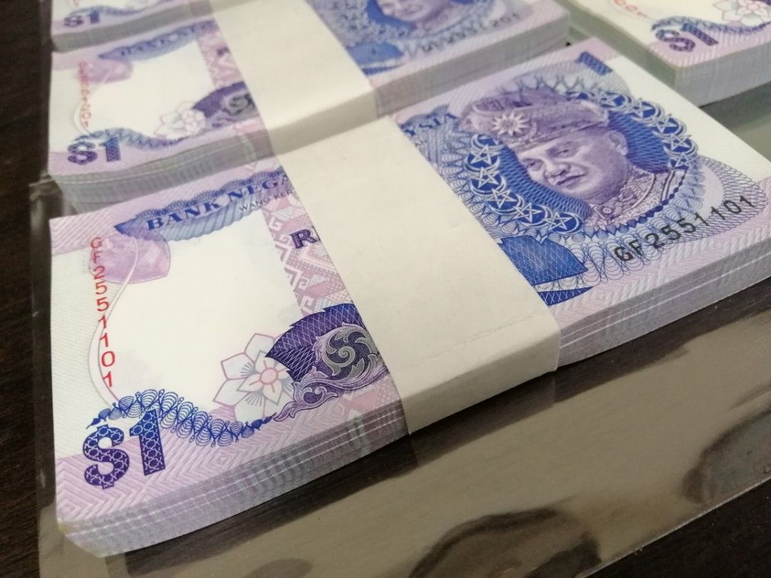 Banknote RM1 Bricks x 500pieces continuous number, Hobbies & Toys ...