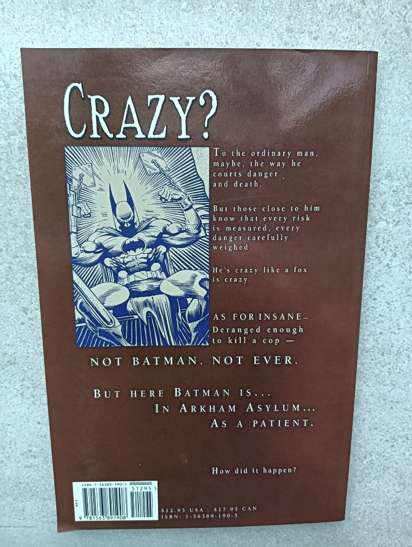 Batman: The Last Arkham graphic novel by Alan Grant, Hobbies & Toys ...