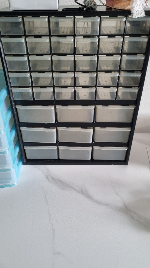 Black large multi tier storage box organiser, Furniture & Home Living ...