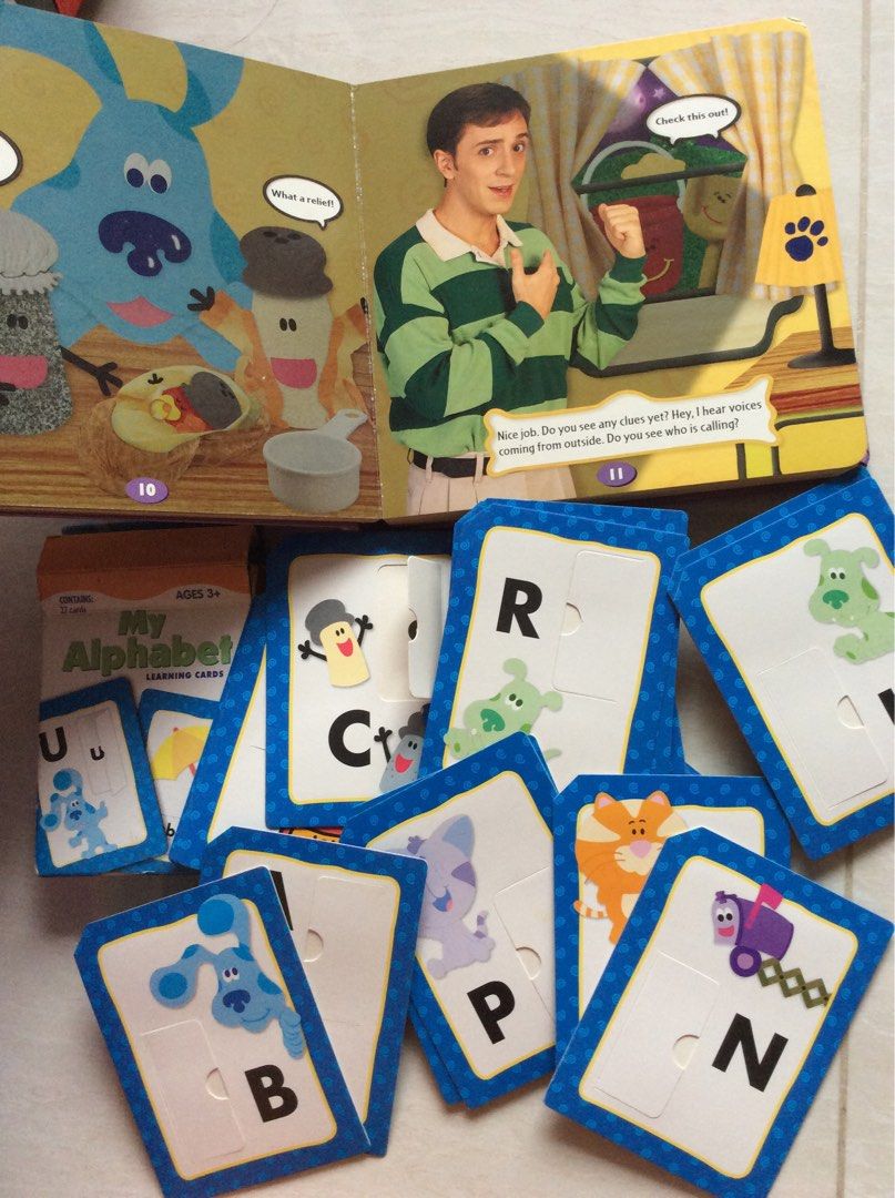 Blue's clues flash card + board book bundle , Hobbies & Toys, Books ...