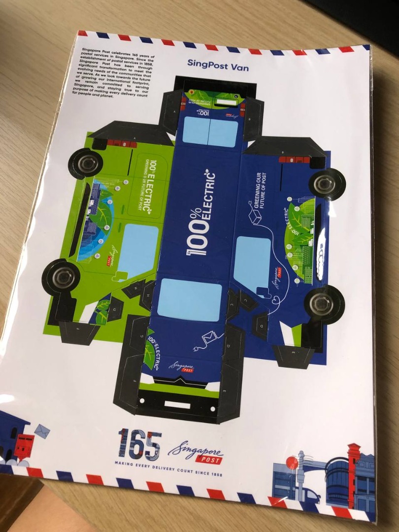 (BN) Limited Edition SingPost Van Foldable Display, Hobbies & Toys ...