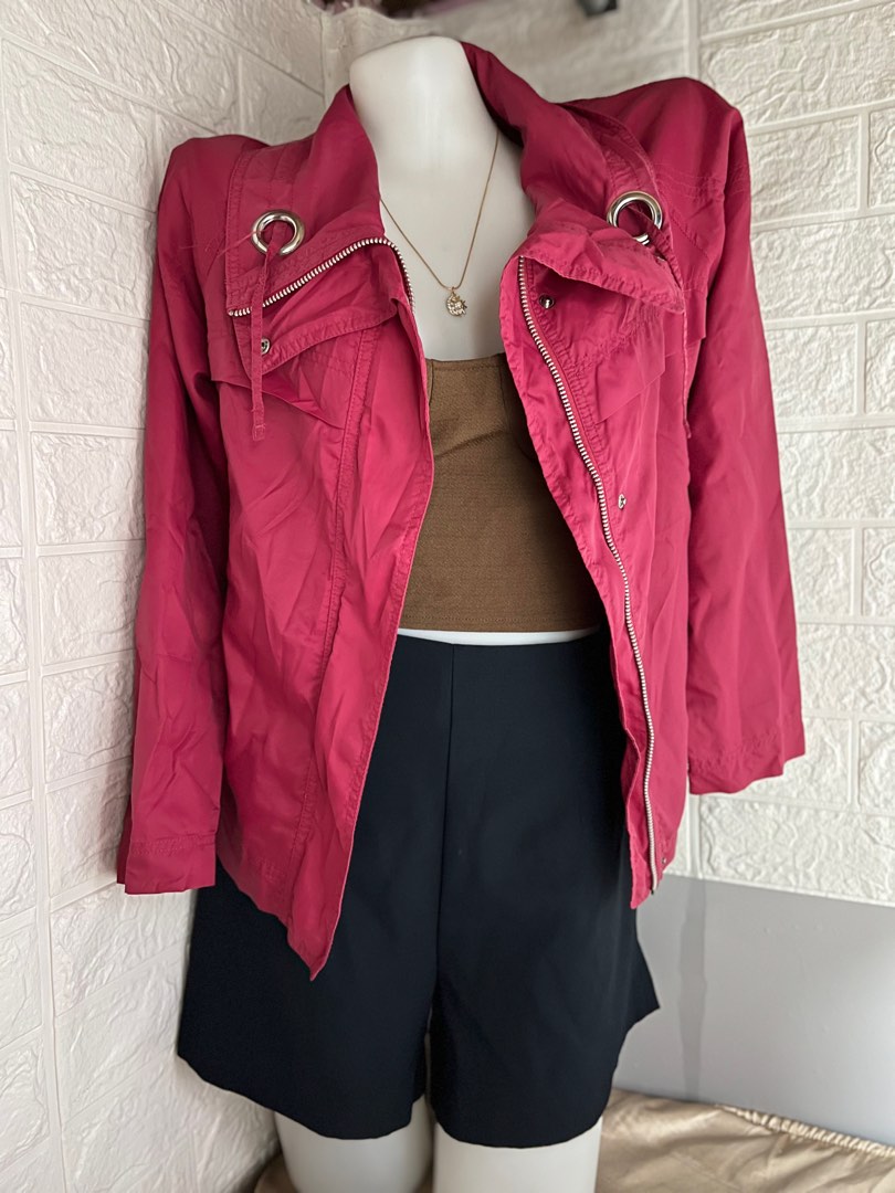 Bomber Jacket Fuschia Pink, Women's Fashion, Coats, Jackets and ...