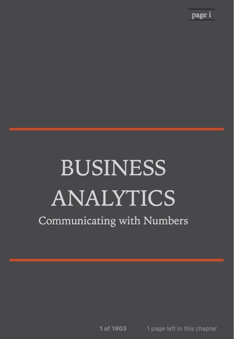Business Analytics Communicating with Numbers, Hobbies & Toys, Books ...