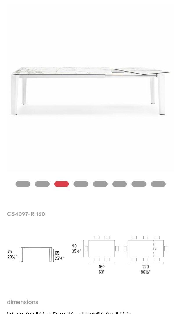 Calligaris Delta Extendable Dining Table, Furniture & Home Living ...