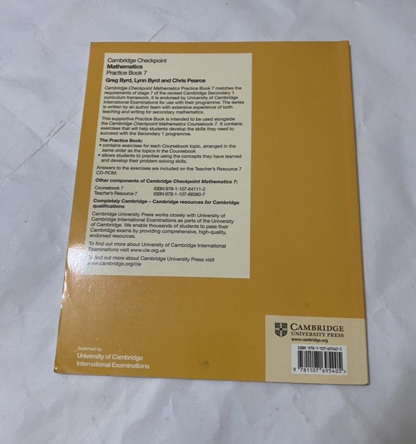 Mathematics practice book Year 7, Hobbies & Toys, Books & Magazines ...