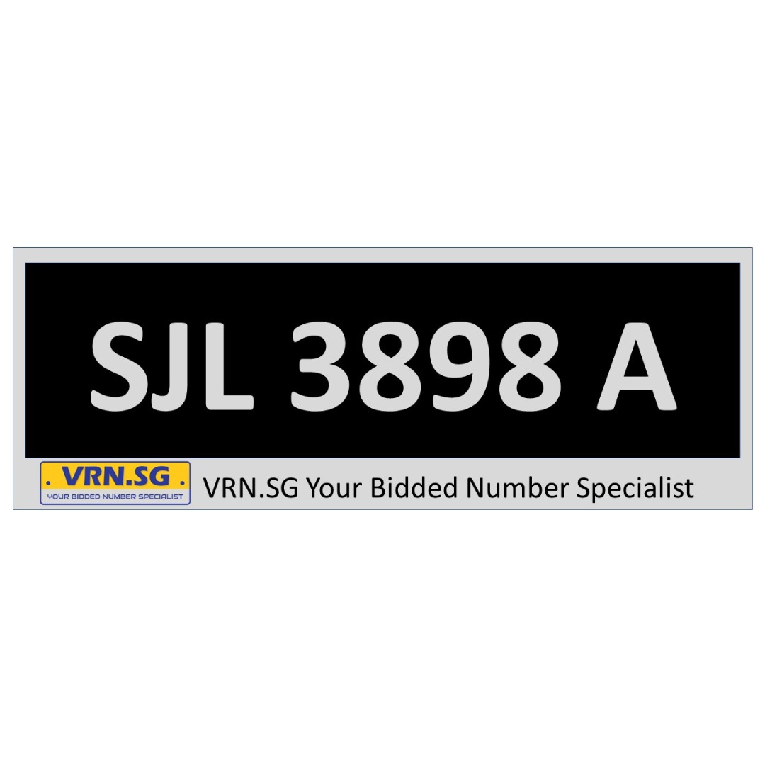 Car Number Plate for Sale: SJL 3898 A (SJL3898A), Car Accessories, Car ...