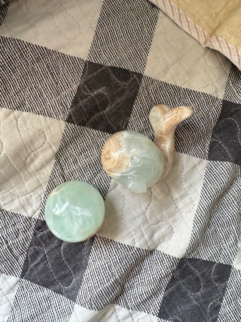 Caribbean calcite whale and sphere, Furniture & Home Living, Home Decor ...