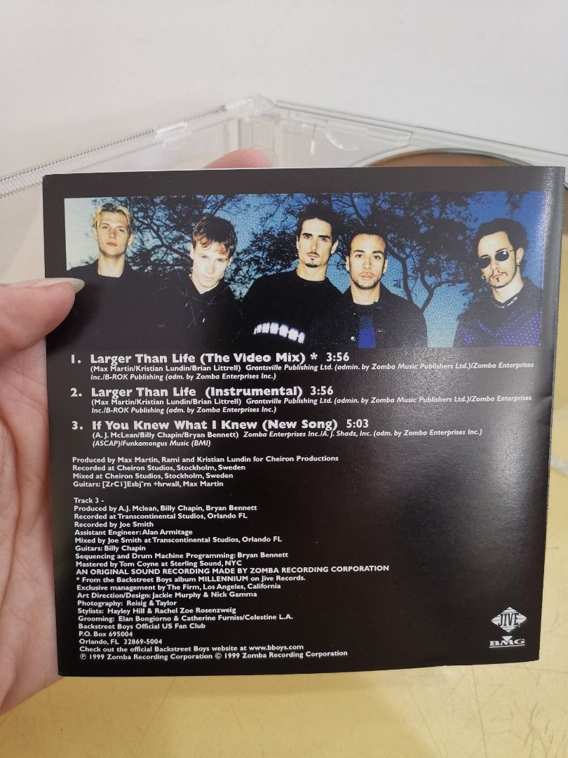 (CD) Backstreet Boys LARGER THAN LIFE, Hobbies & Toys, Music & Media ...