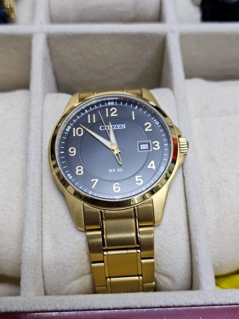 Citizen Gold Watch Quartz 50m, Men's Fashion, Watches & Accessories ...