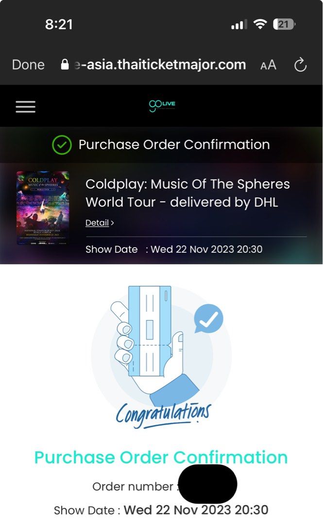 Coldplay KL ticket cat 2, Tickets & Vouchers, Event Tickets on Carousell