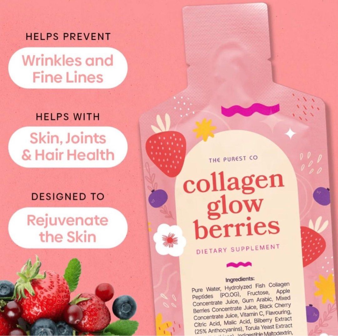 Collagen Glow Berries (Per Sachet), Beauty & Personal Care, Face, Face ...