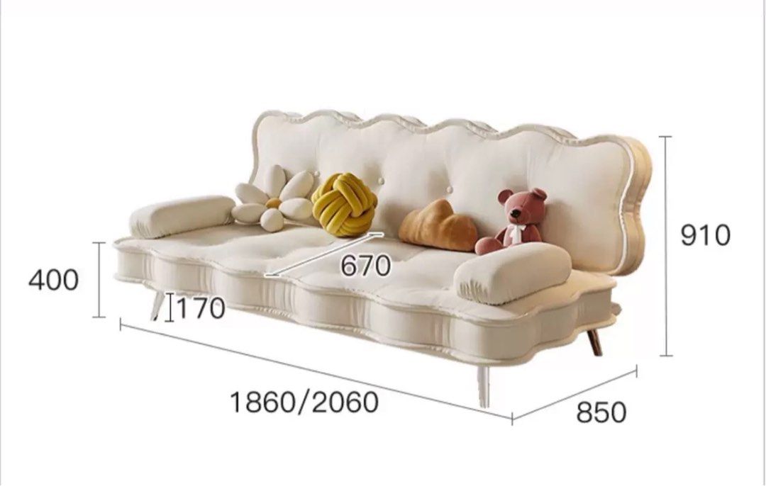 COVOT Modern Leather Sofa Bed, Furniture & Home Living, Furniture ...
