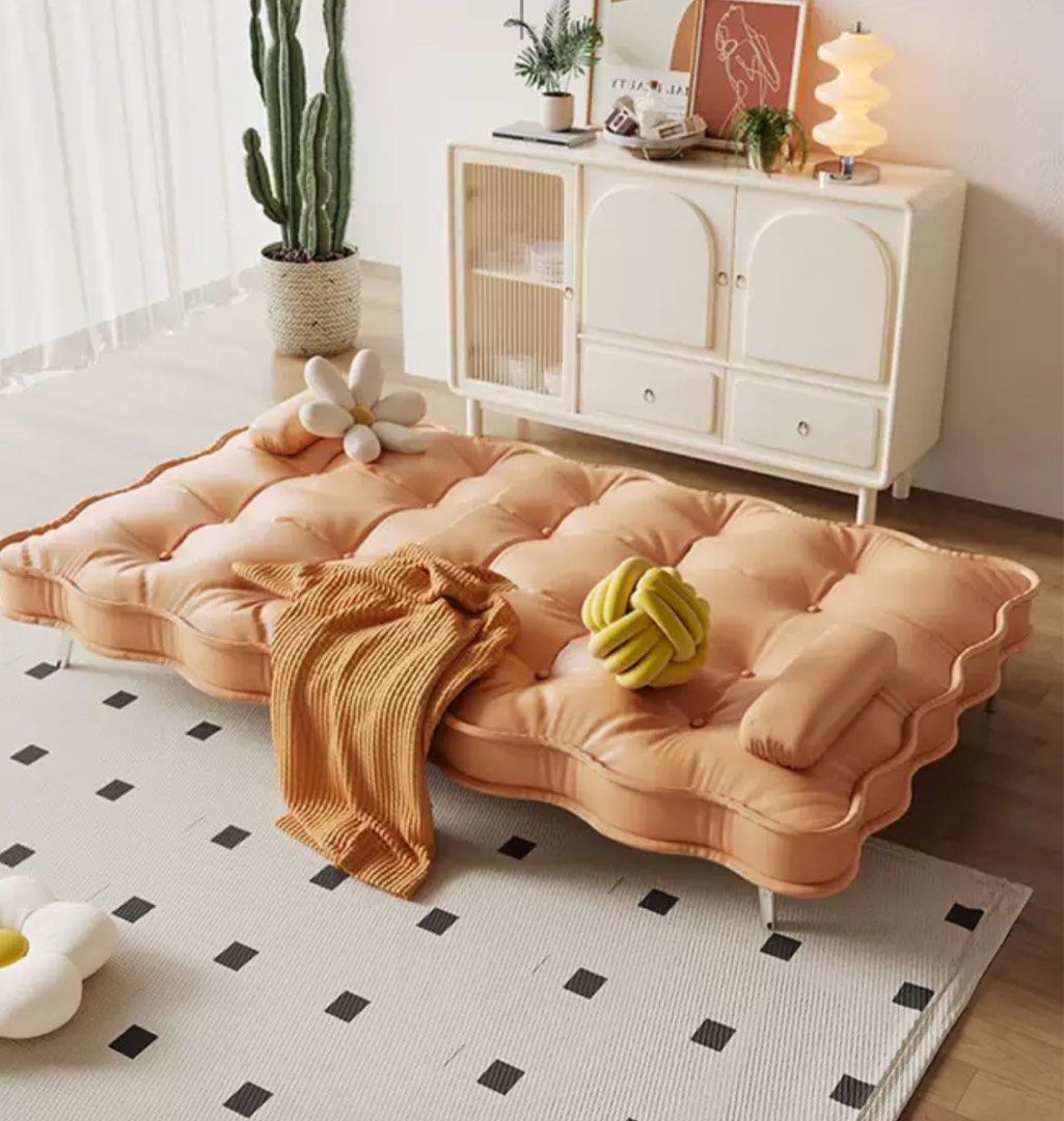 COVOT Modern Leather Sofa Bed, Furniture & Home Living, Furniture ...