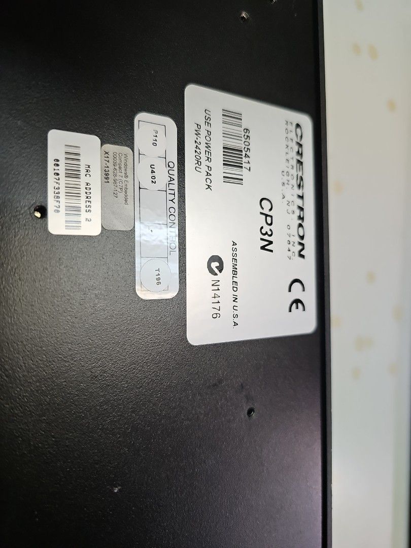 Crestron CP3N 控制處理器, 電腦＆科技, 商務用科技產品 - Carousell