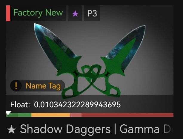 CS2 CSGO Shadow Daggers Gamma Doppler P3 FN, Video Gaming, Gaming ...