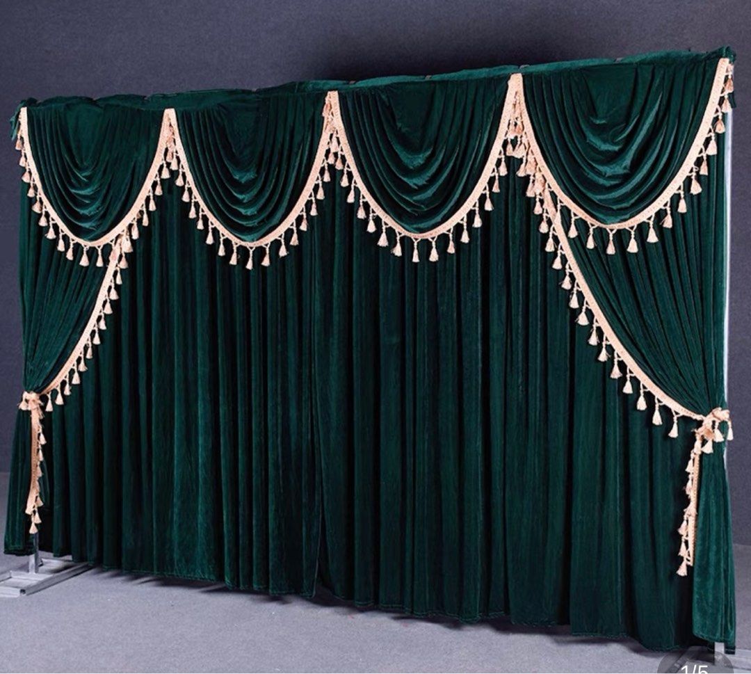 Curtain backdrop photoshoot video shoot wedding, Furniture & Home ...