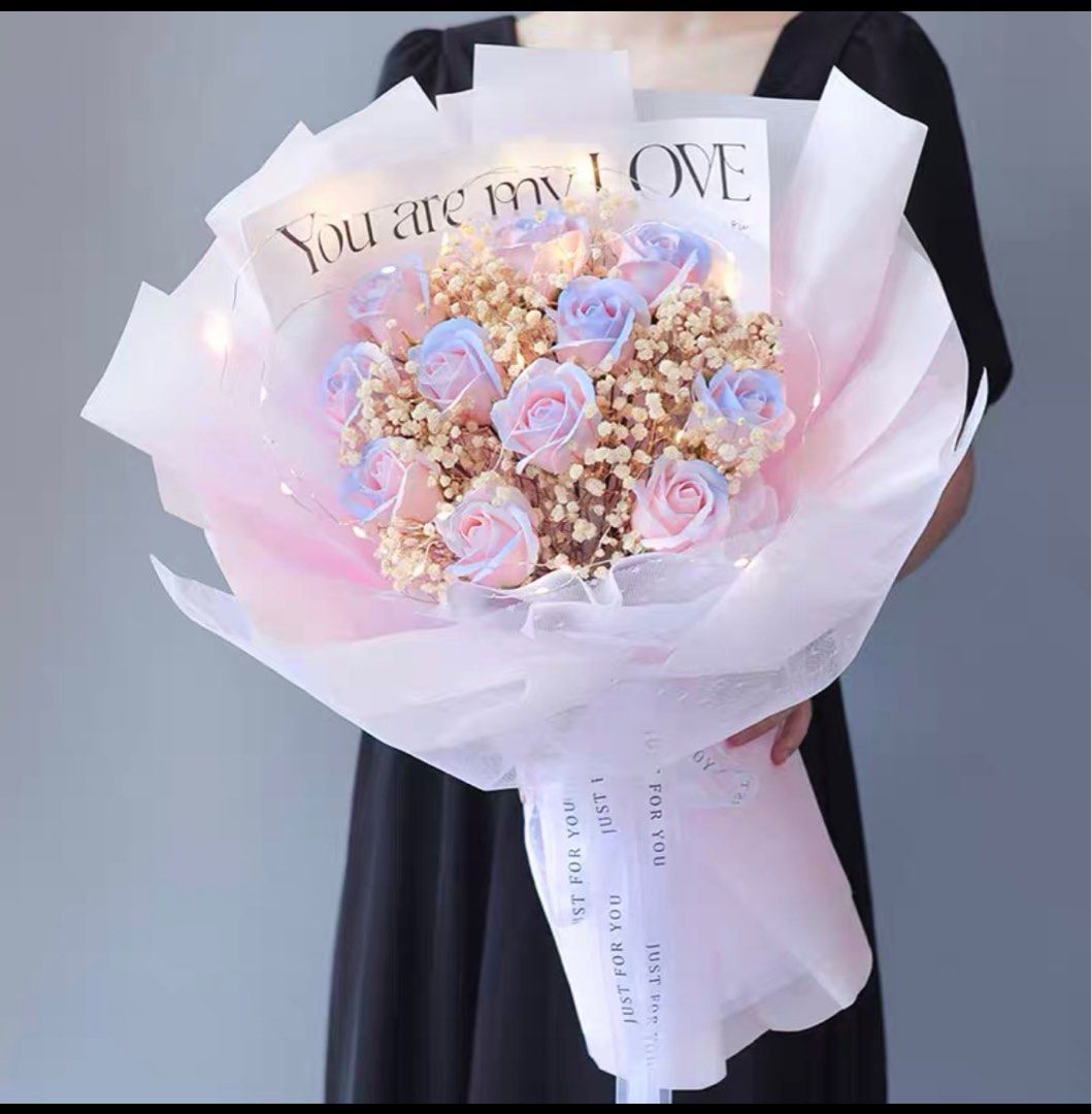 Customised Flower Bouquet, Hobbies & Toys, Stationery & Craft, Flowers ...