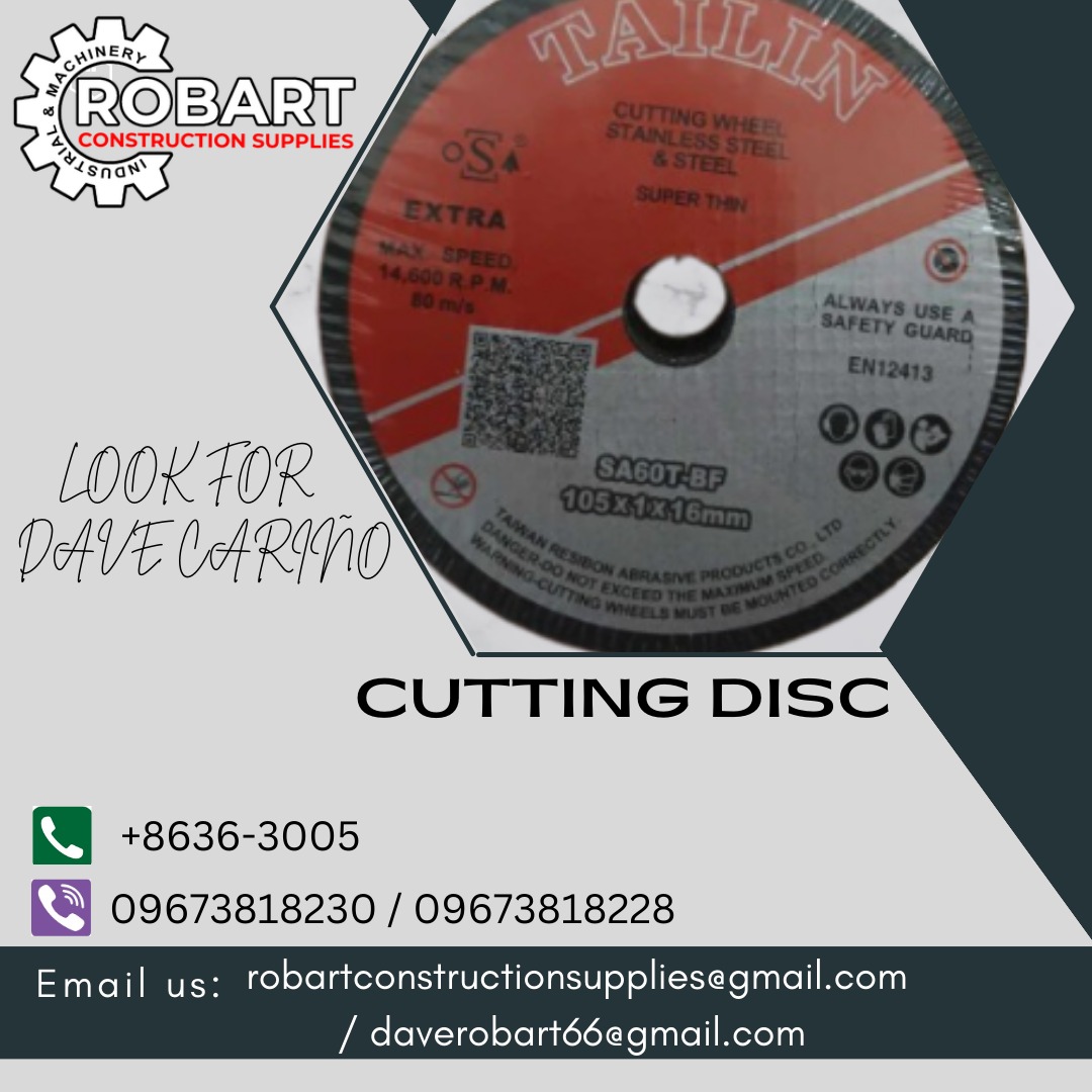 CUTTING DISC, Commercial & Industrial, Construction Tools & Equipment ...