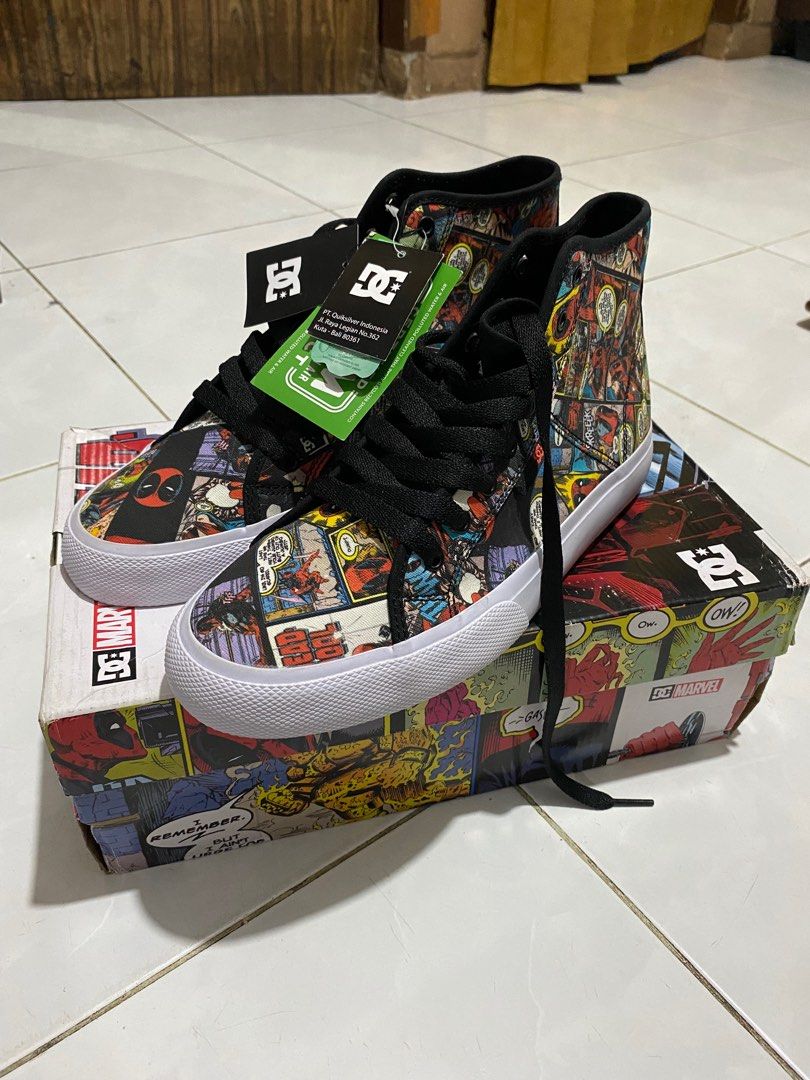 DC Shoes x Marvel, Fesyen Pria, Sepatu , Sneakers di Carousell
