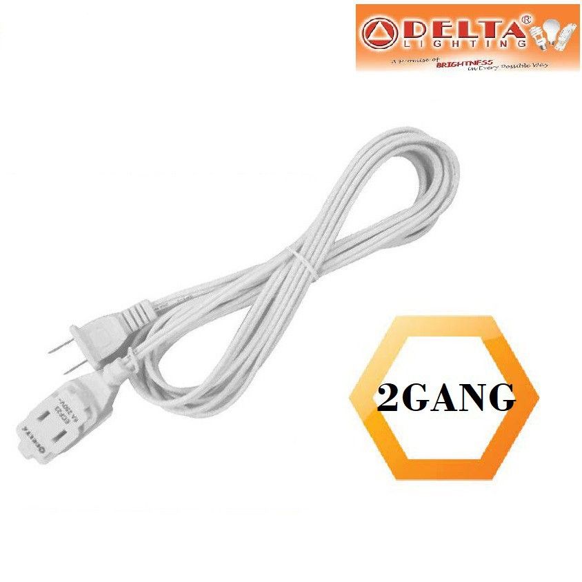 DELTA Cord w/ Flat Pin 2 Gang 3 Meters ECF23, Commercial & Industrial ...