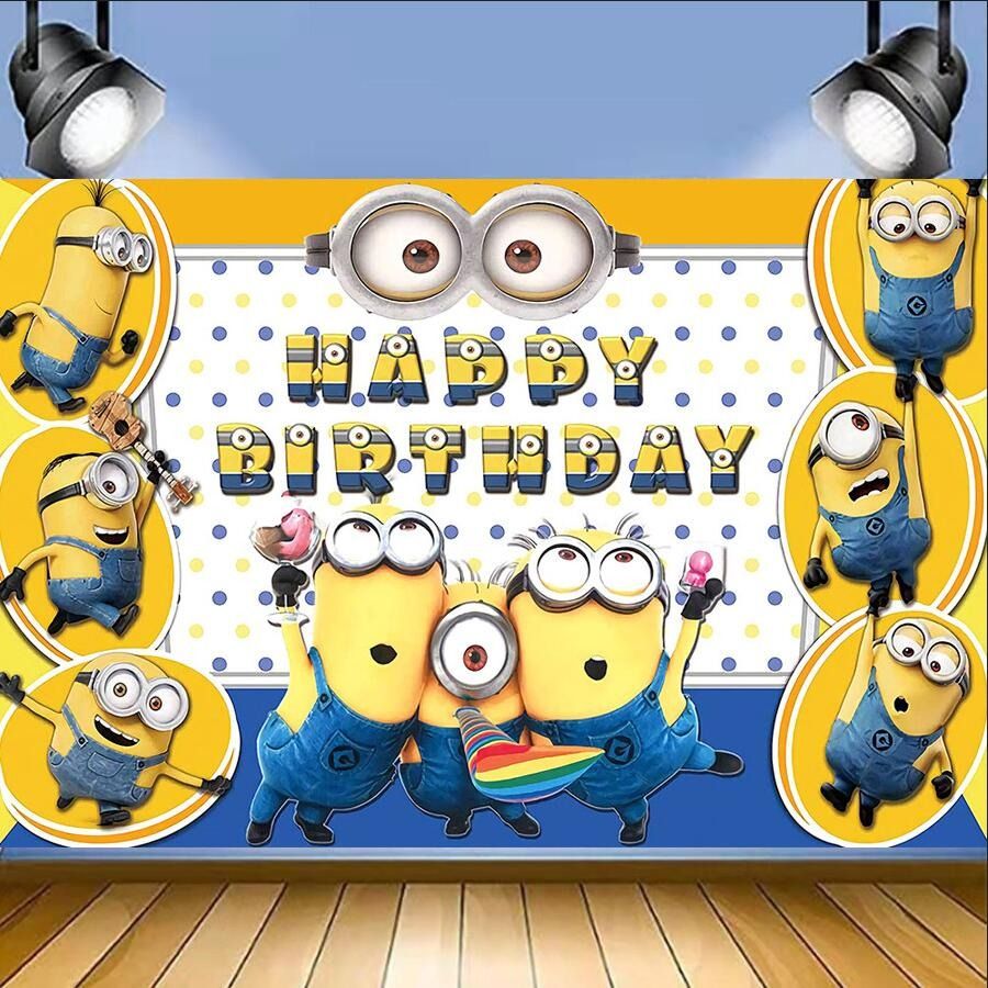 Despicable Me Minions Gru Theme Party Decoration Set Anime Cartoon ...