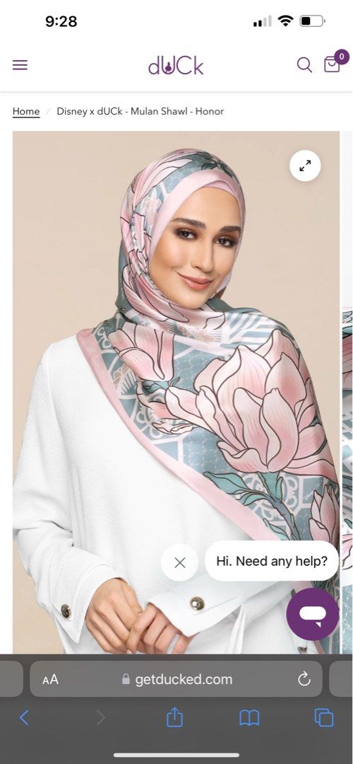 Disney x duck mulan shawl honor, Women's Fashion, Muslimah Fashion ...