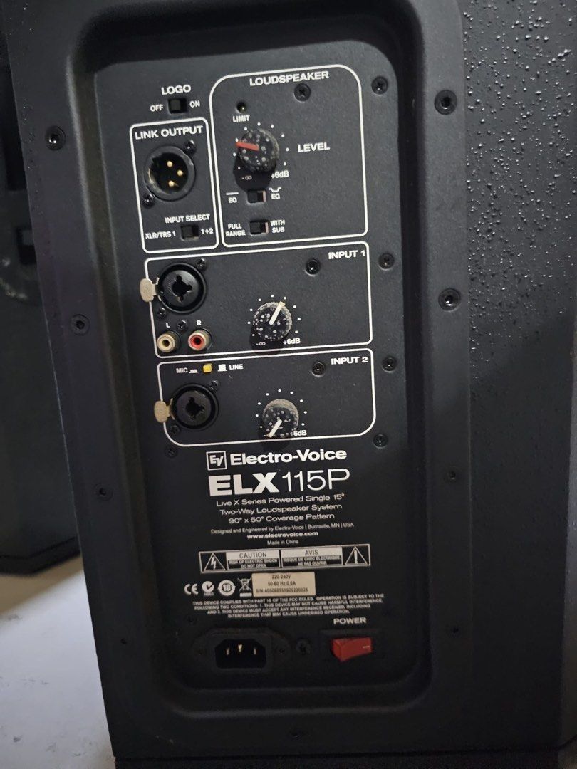 Electrovox EV ELX115P Active PA Speaker 1000W 4 unit, Audio, Soundbars ...