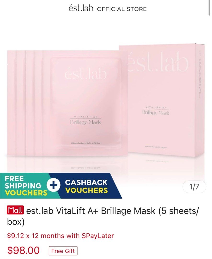 est.lab Lumiglow SmartSkin Buddy and Vitalift A+ Brillage Mask, Beauty ...