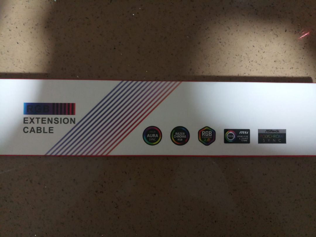 White Extension RGB Cable 24Pin Addressable PCIe Cable for PC Case ...