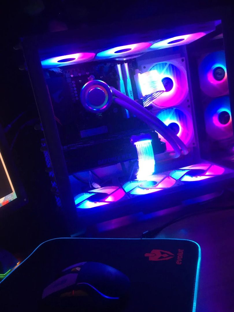 White Extension RGB Cable 24Pin Addressable PCIe Cable for PC Case ...