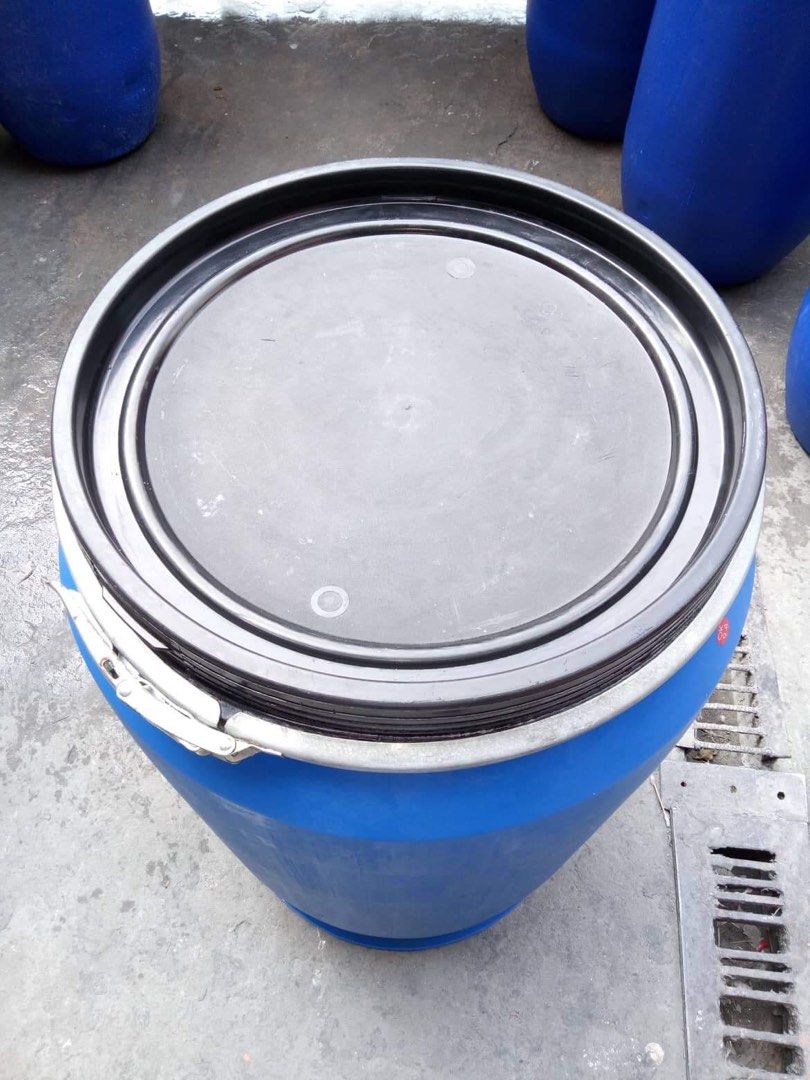 For sale plastic blue drum 200 liters, Announcements on Carousell