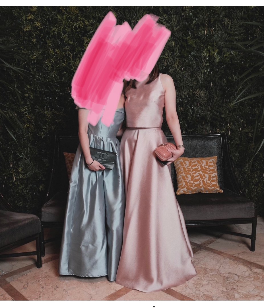 Formal Wedding/Prom Frankie De Leon 2-Piece Set Gown, Women's Fashion ...