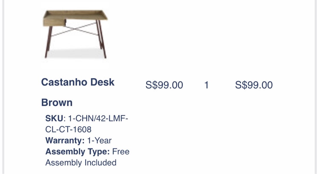 Fortytwo office desk, Furniture & Home Living, Furniture, Tables & Sets ...