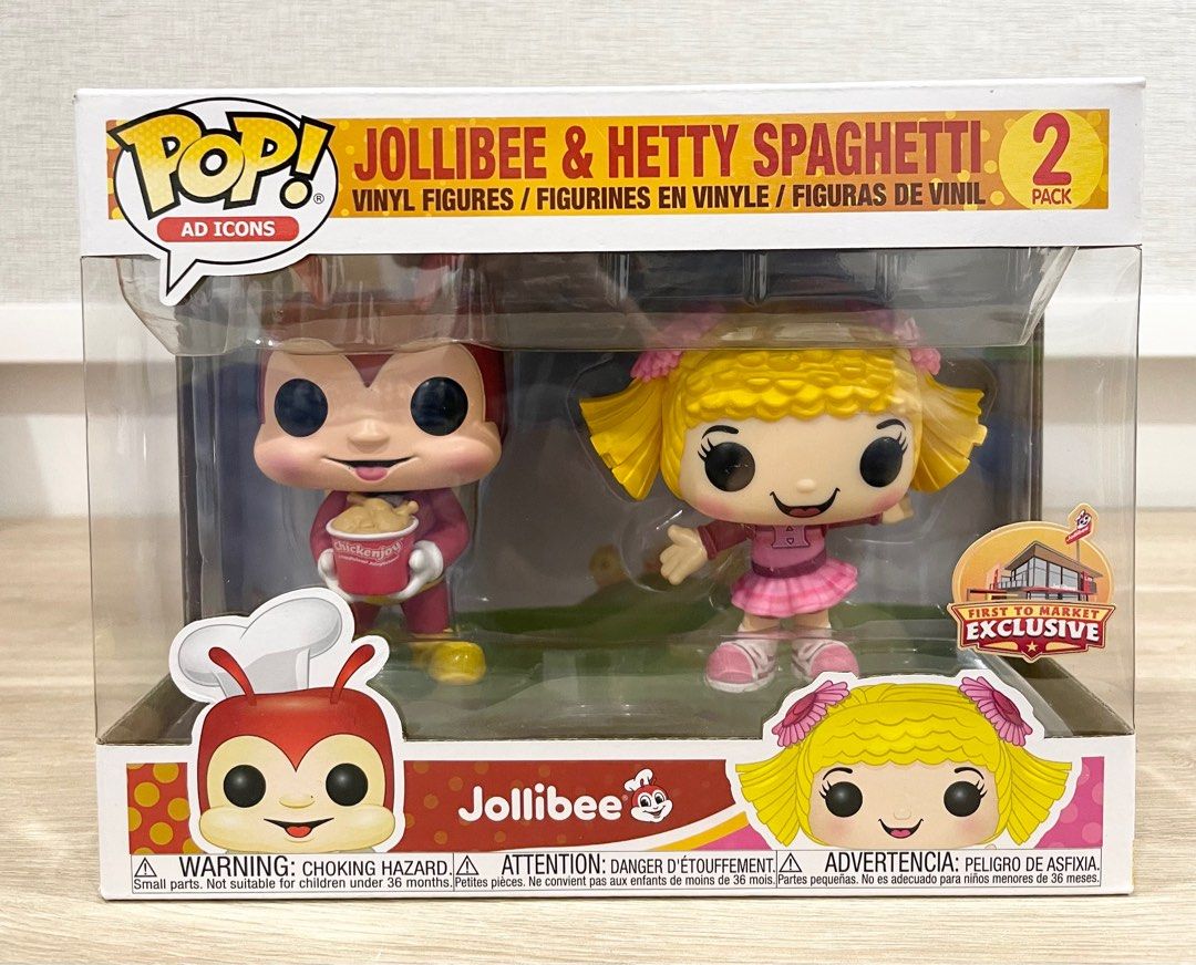Funko Pop! Ad Icon JOLLIBEE And HETTY SPAGHETTI 2 Pack First To Market ...