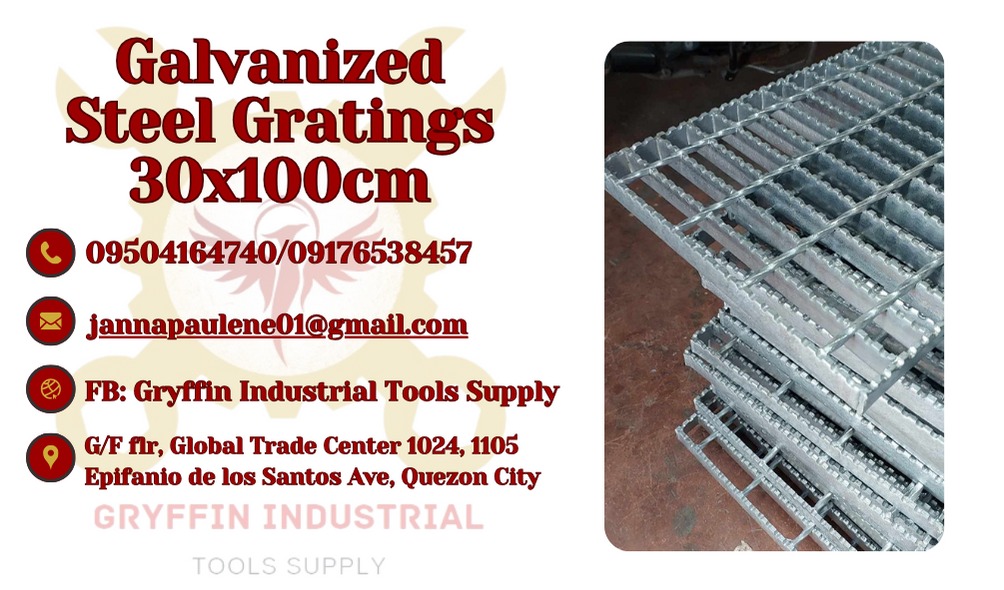 Galvanized Steel Gratings 30x100cm, Commercial & Industrial, Industrial ...
