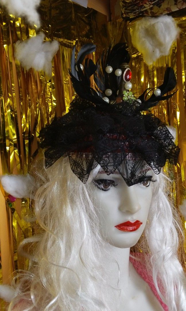 Gastby met gala fantasy fascinator feather headdress, Women's Fashion ...