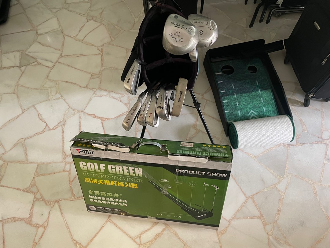 Golf clubs & putter matt, Sports Equipment, Sports & Games, Golf on ...