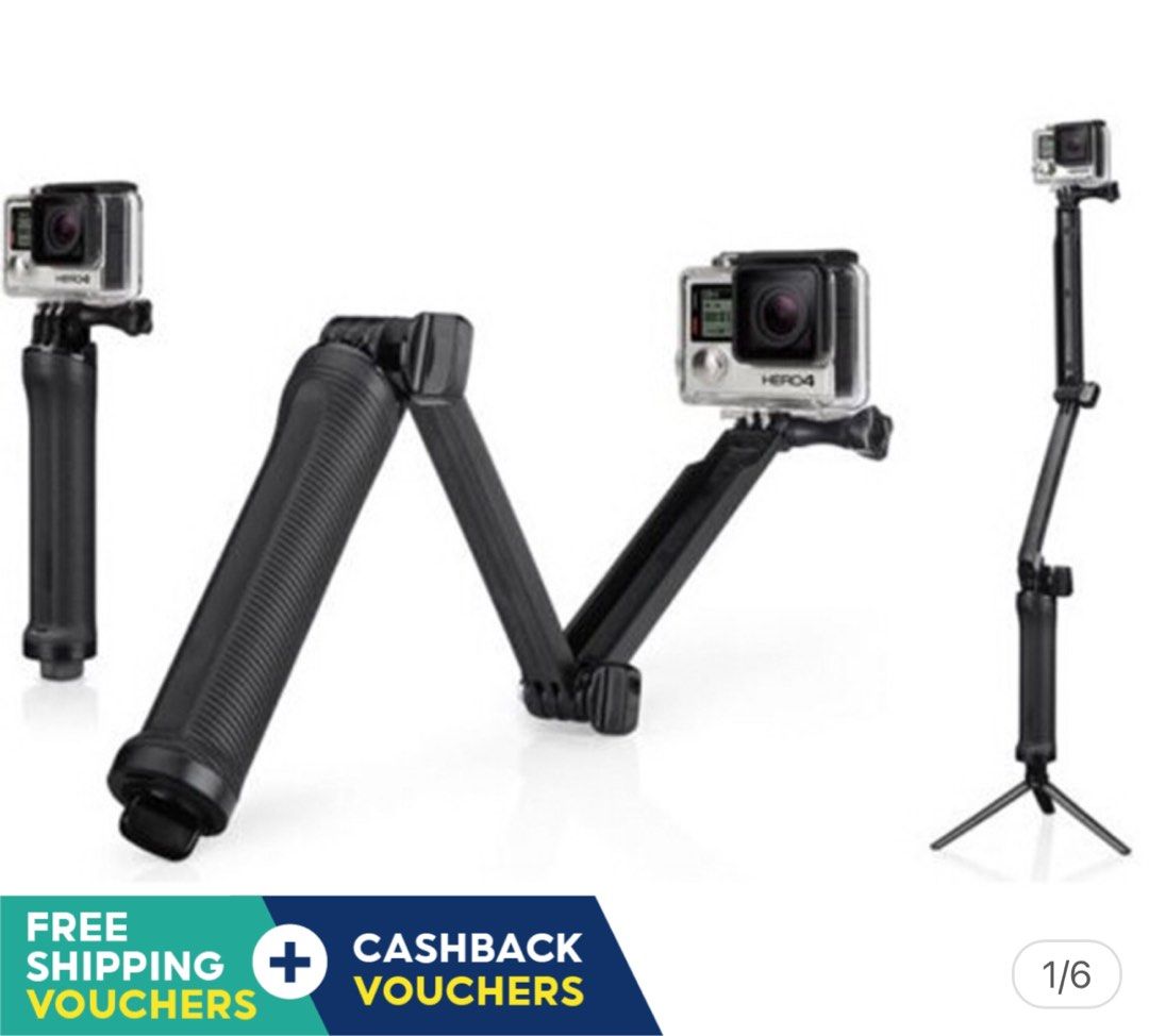 GoPro Selfie stick plus tripod and body harness, Photography ...