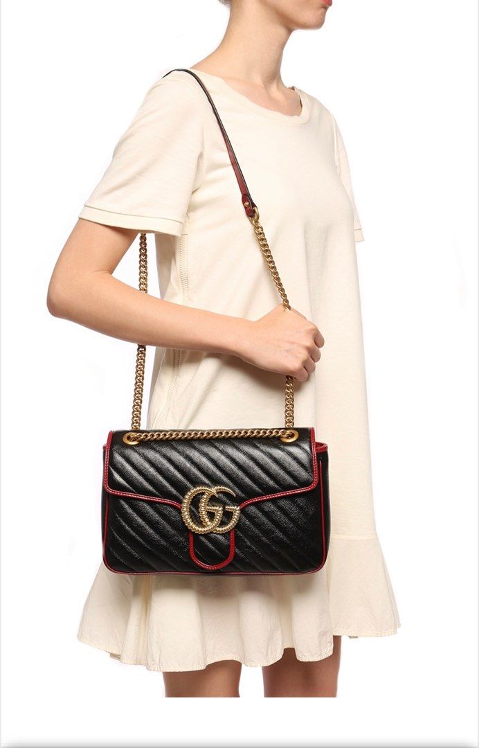 Gucci Marmont Bag Crossbody, Luxury, Bags & Wallets on Carousell